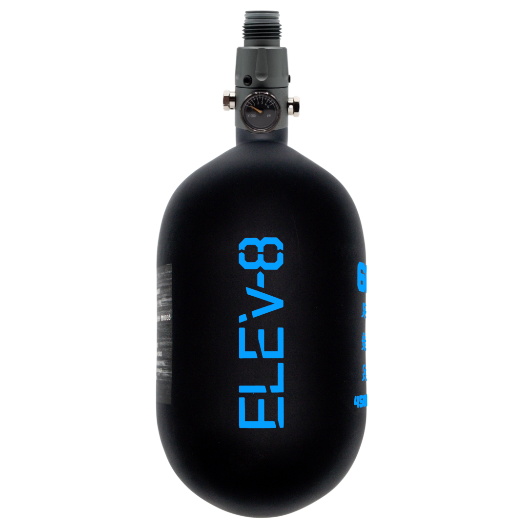ELEV-8 68ci/4500psi Air System - Matte Black/Blue Logo – ELEV-8 PRODUCTS